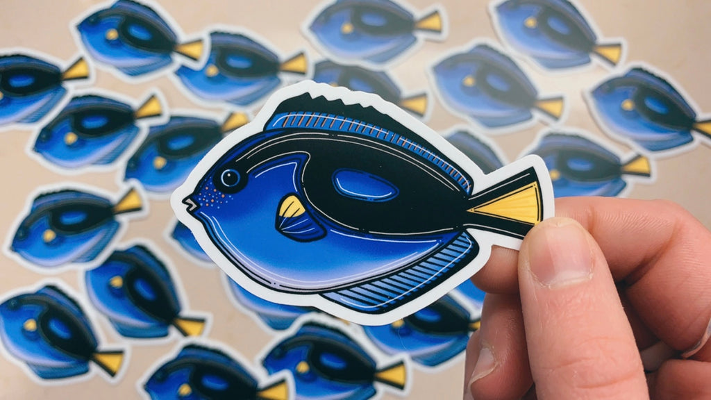 Royal Blue Tang Sticker – ArtSea Acrylics