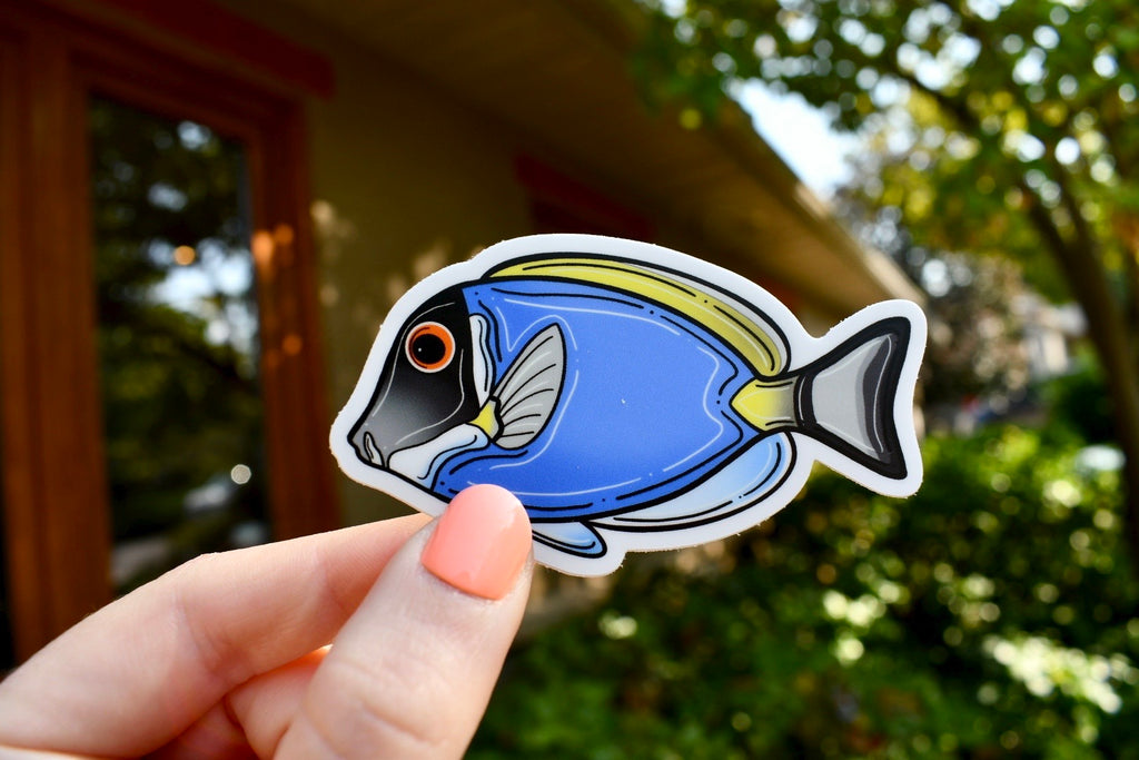 Powder Blue Tang Sticker – ArtSea Acrylics